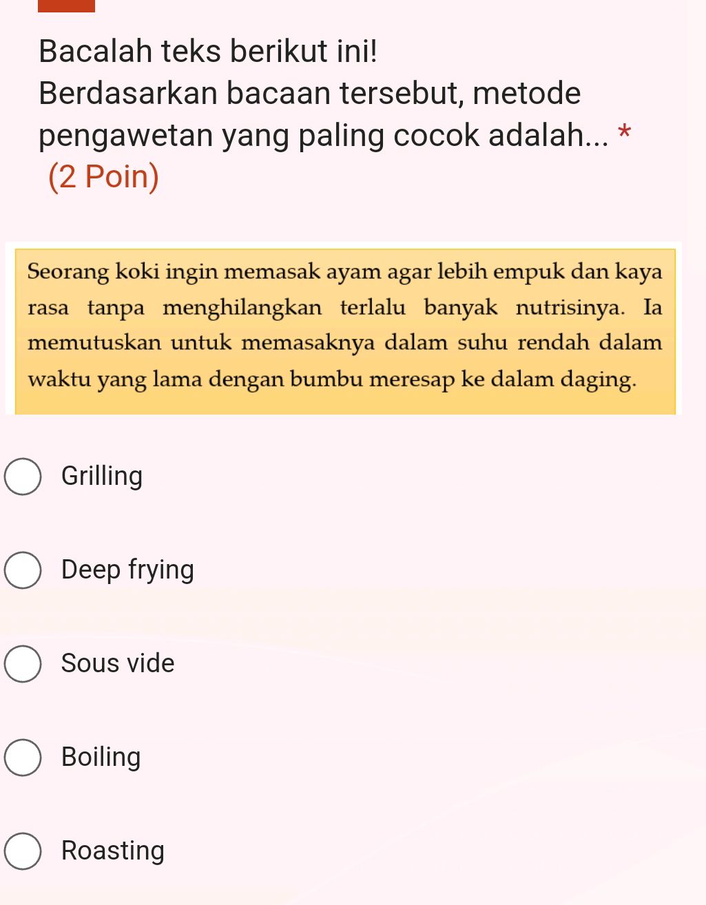 Bacalah teks berikut ini! Berdasarkan bacaan | StudyX