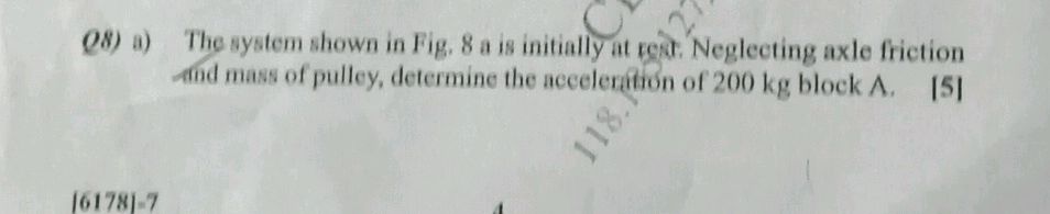 28) a) The system shown in Fig. 8 a is | StudyX