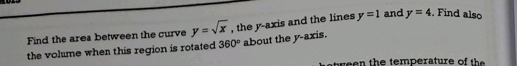 Find the area between the curve $y = {x}$, | StudyX