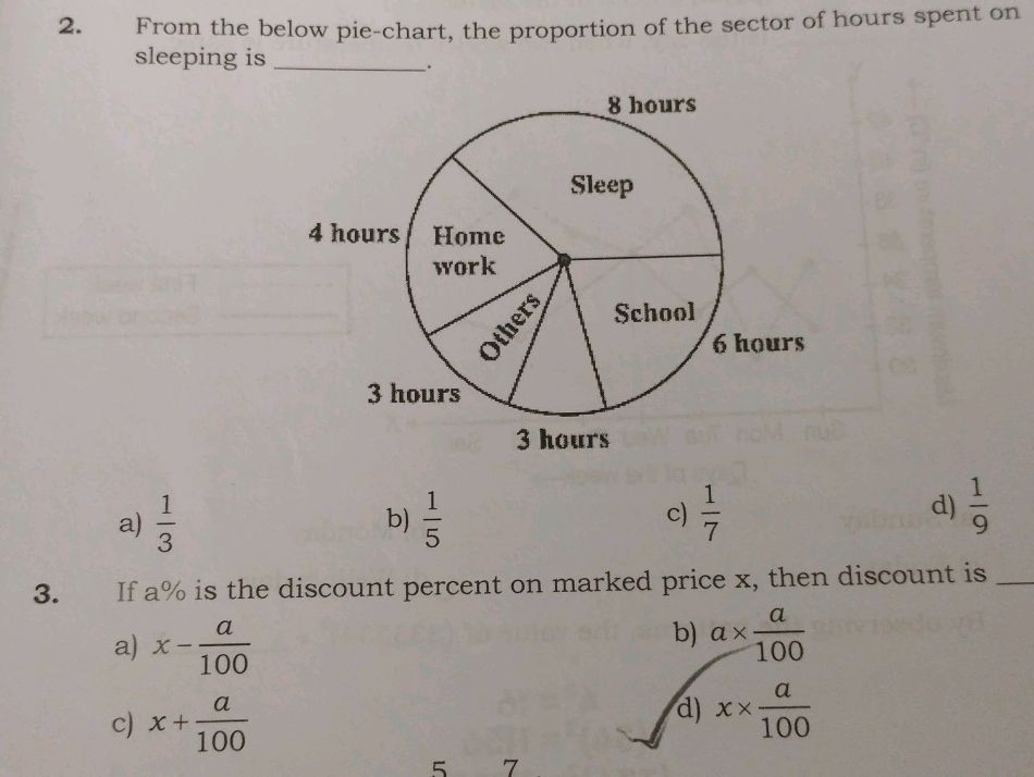 2. From the below pie-chart, the proportion | StudyX