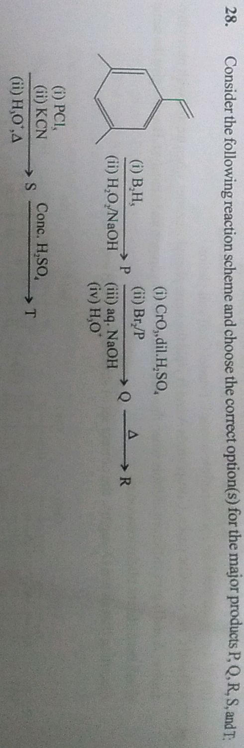 28. Consider the following reaction scheme | StudyX