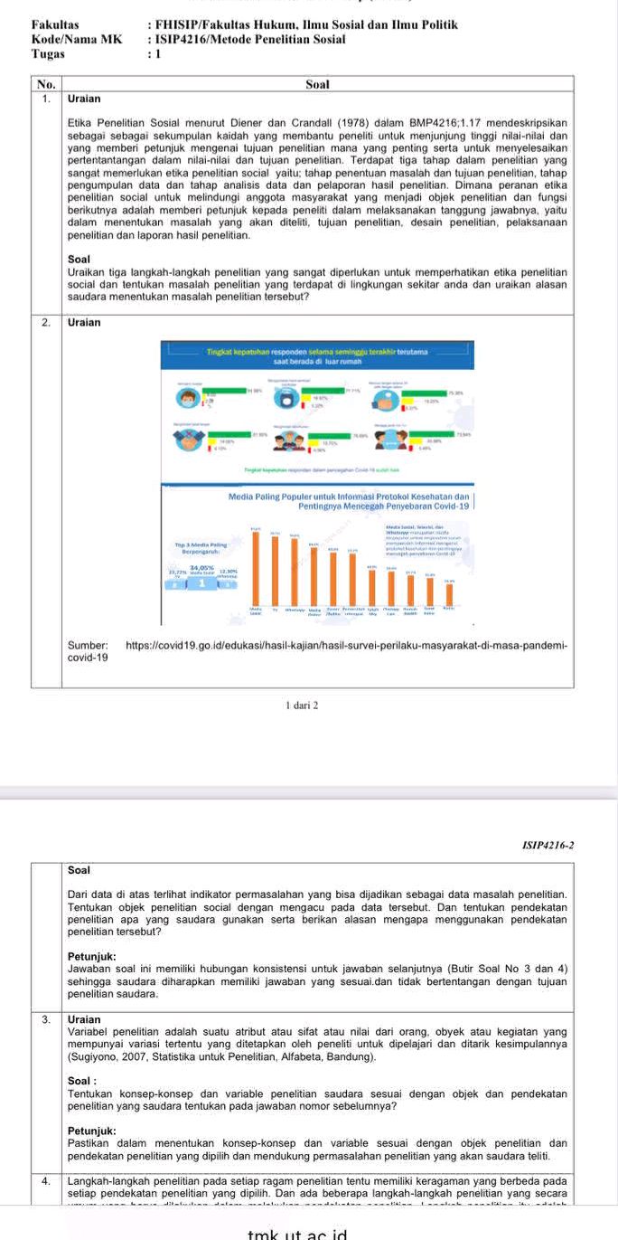 1. Uraikan tiga langkah-langkah penelitian | StudyX