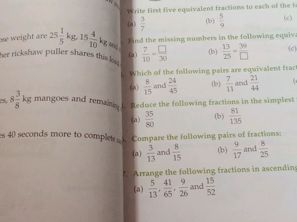 Write first five equivalent fractions to | StudyX