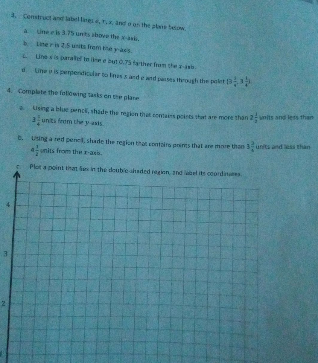 3. Construct and label lines e, r, s, and o | StudyX