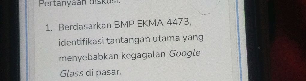 1. Berdasarkan BMP EKMA 4473, identifikasi | StudyX