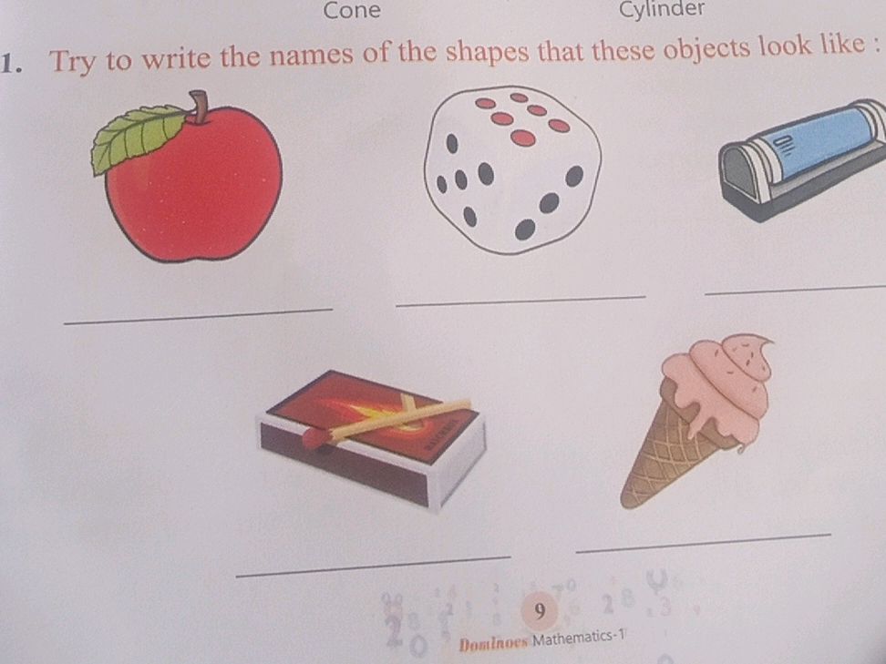 1. Try to write the names of the shapes that | StudyX