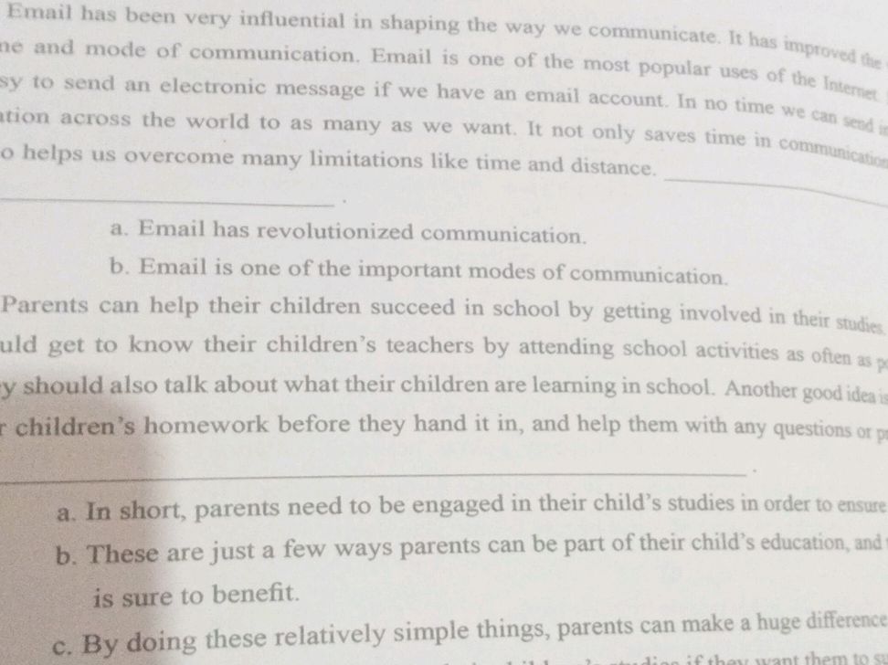 a. Email has revolutionized communication. | StudyX