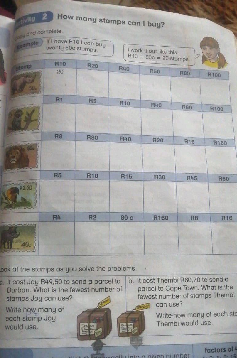 How many stamps can I buy? Copy and | StudyX