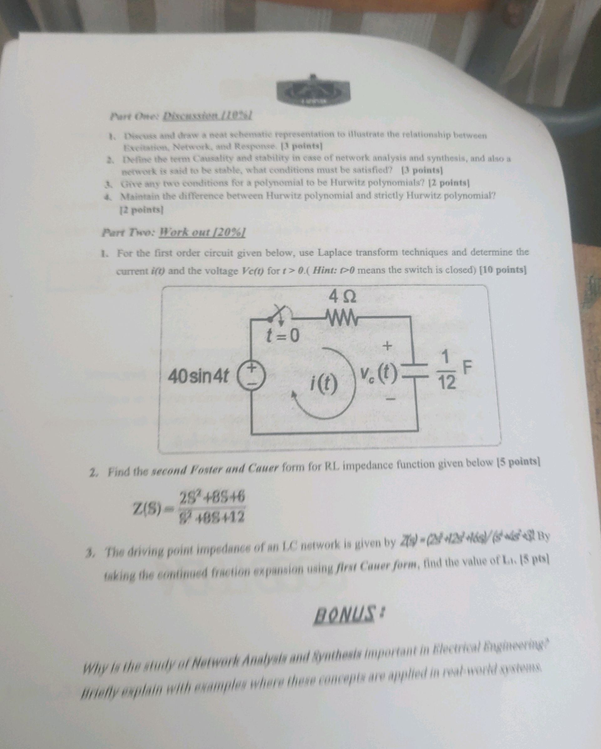 Part One: Discussion [10%] 1. Discuss and | StudyX