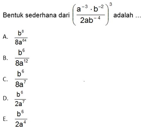 Bentuk sederhana dari $ ( {a^{-3} | StudyX