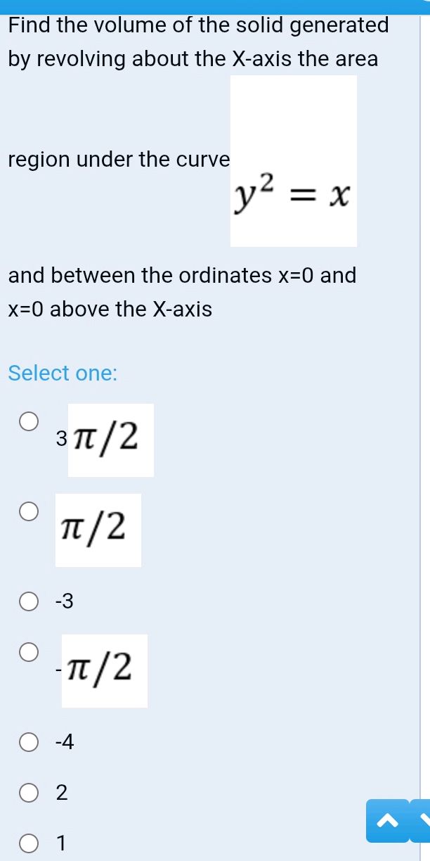 Find the volume of the solid generated by | StudyX