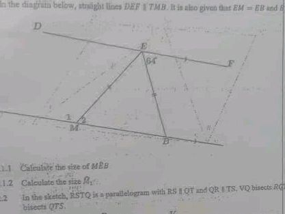 In the diagram below, straight lines DEF || | StudyX