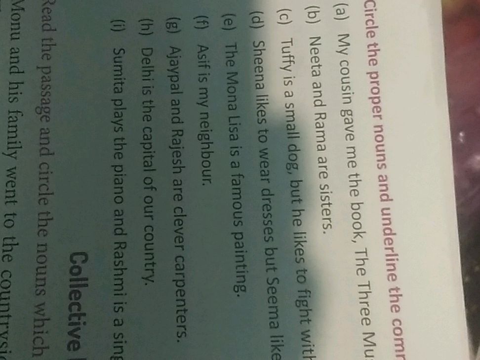 Circle the proper nouns and underline the | StudyX