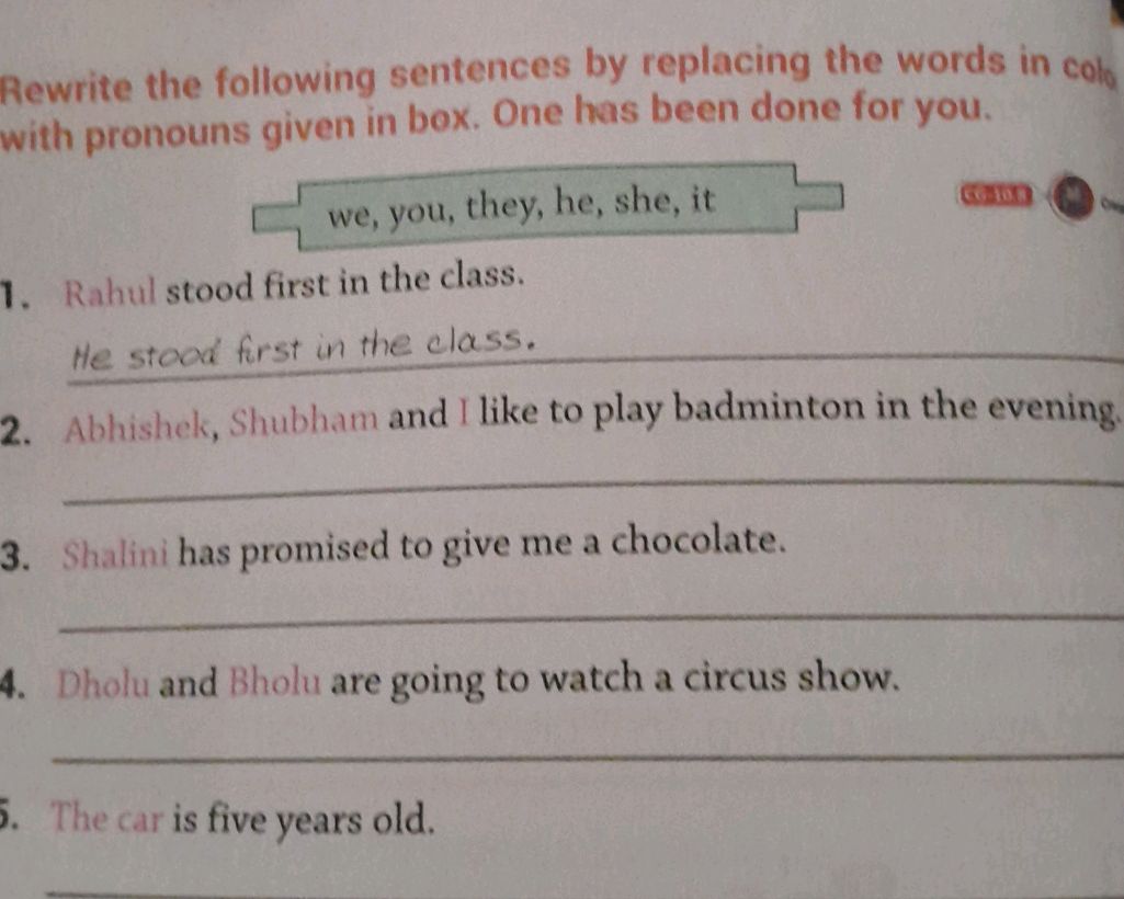 Rewrite the following sentences by replacing | StudyX