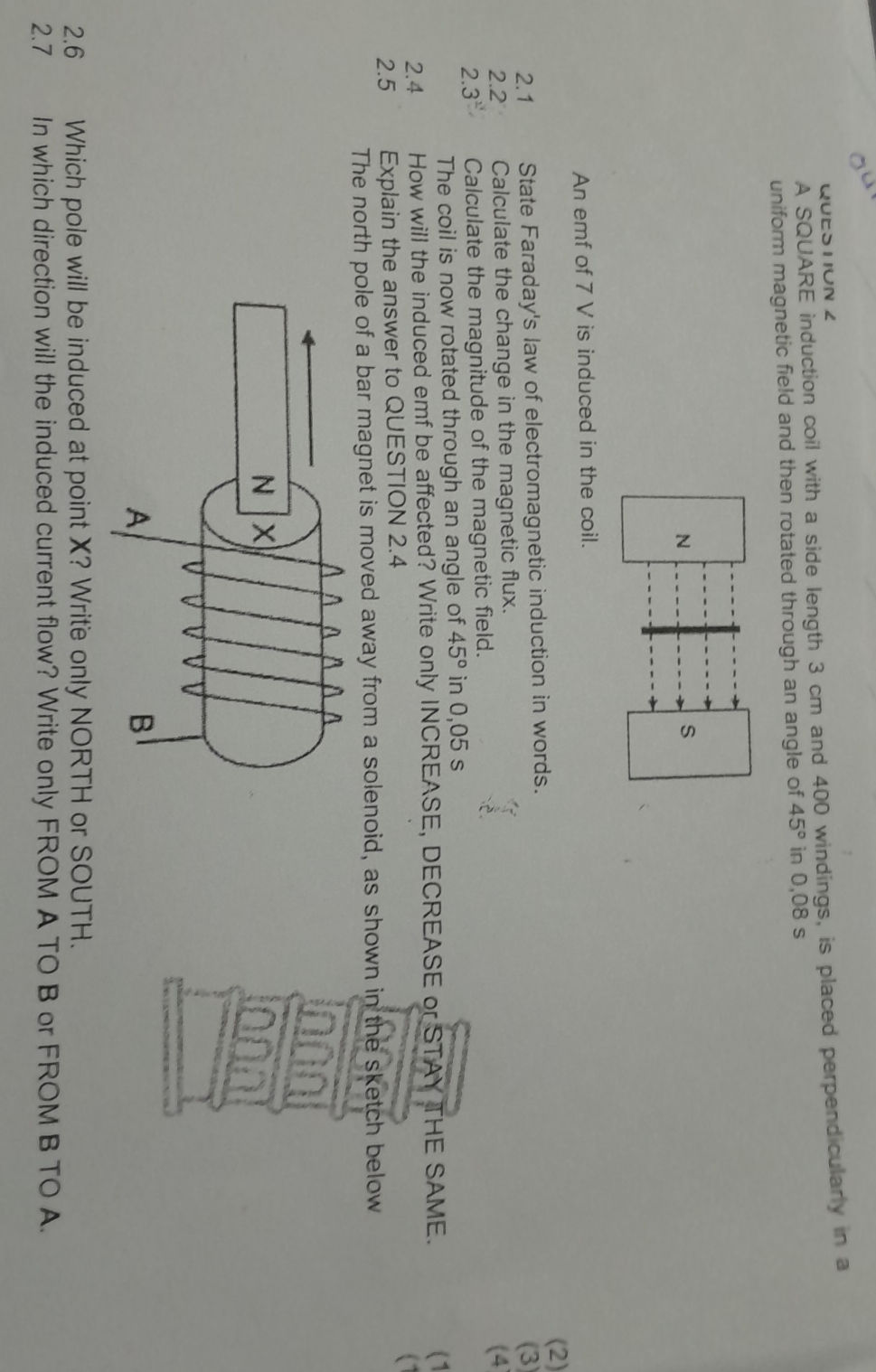 2. A SQUARE induction coil with a side | StudyX