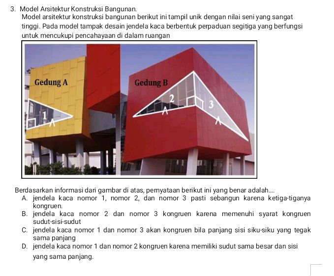 3. Model Arsitektur Konstruksi Bangunan. | StudyX
