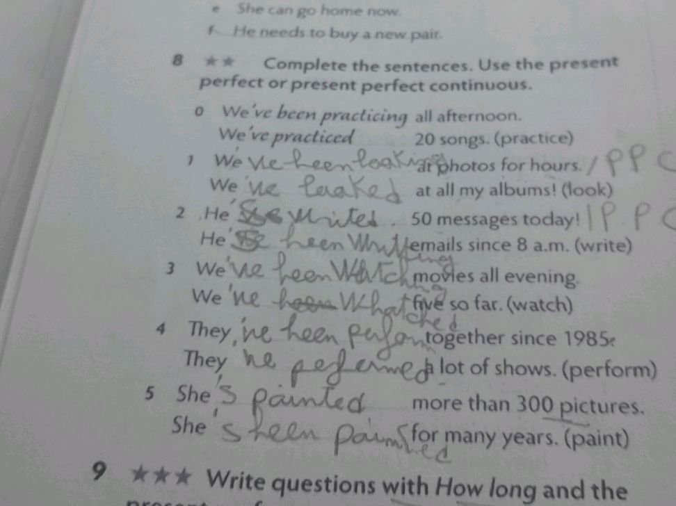 8 Complete the sentences. Use the present | StudyX