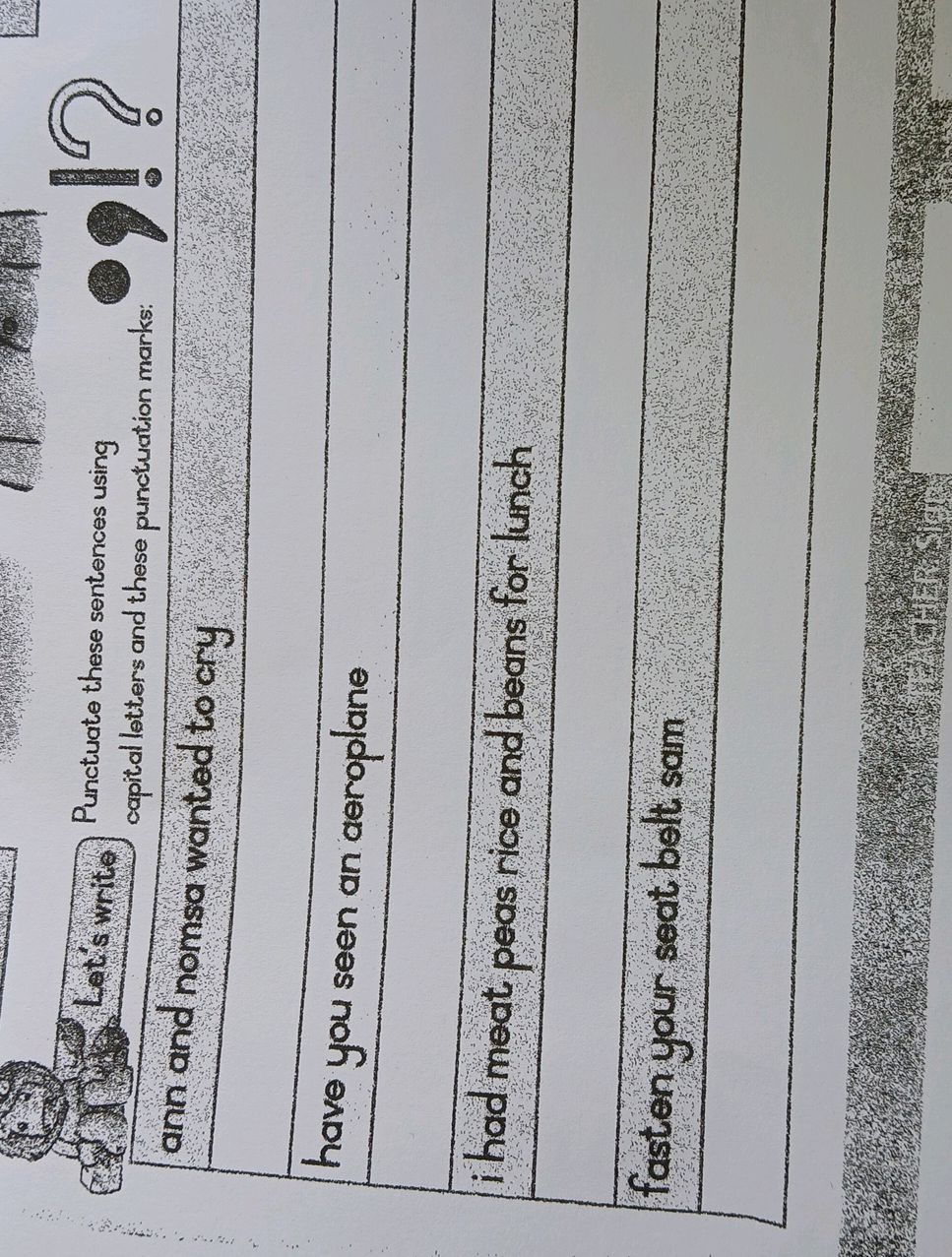 Punctuate these sentences using capital | StudyX