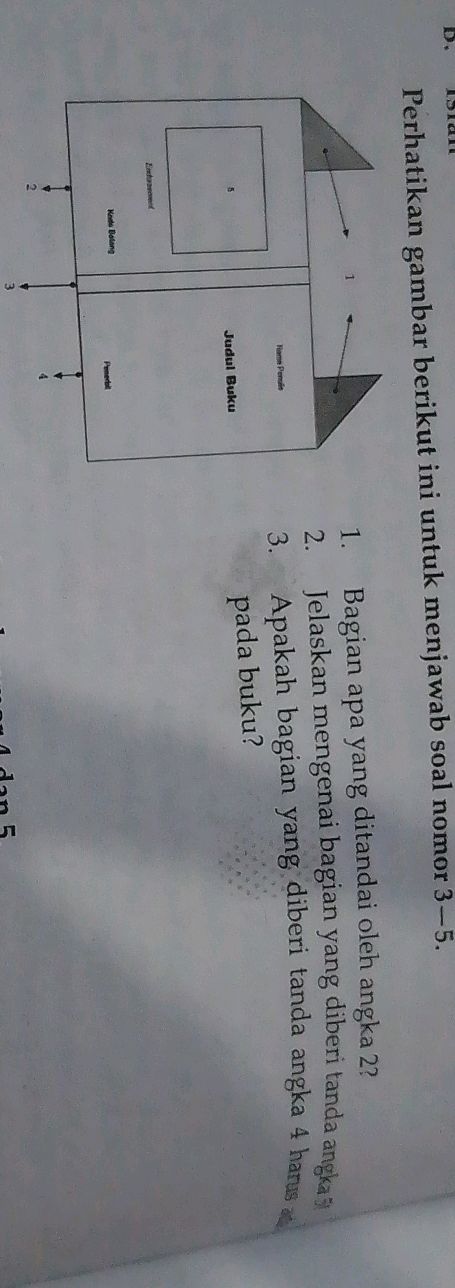 1. Bagian apa yang ditandai oleh angka 2? 2. | StudyX