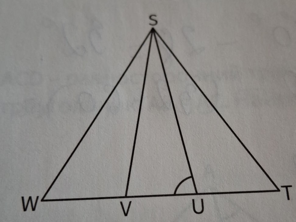 The image shows a diagram of a triangle with | StudyX