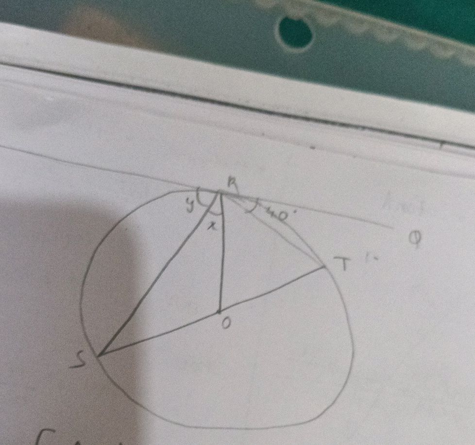 The image shows a circle with center O. A | StudyX