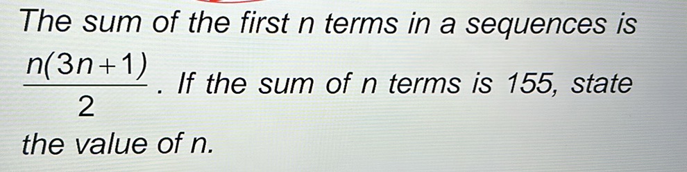 The sum of the first $n$ terms in a | StudyX