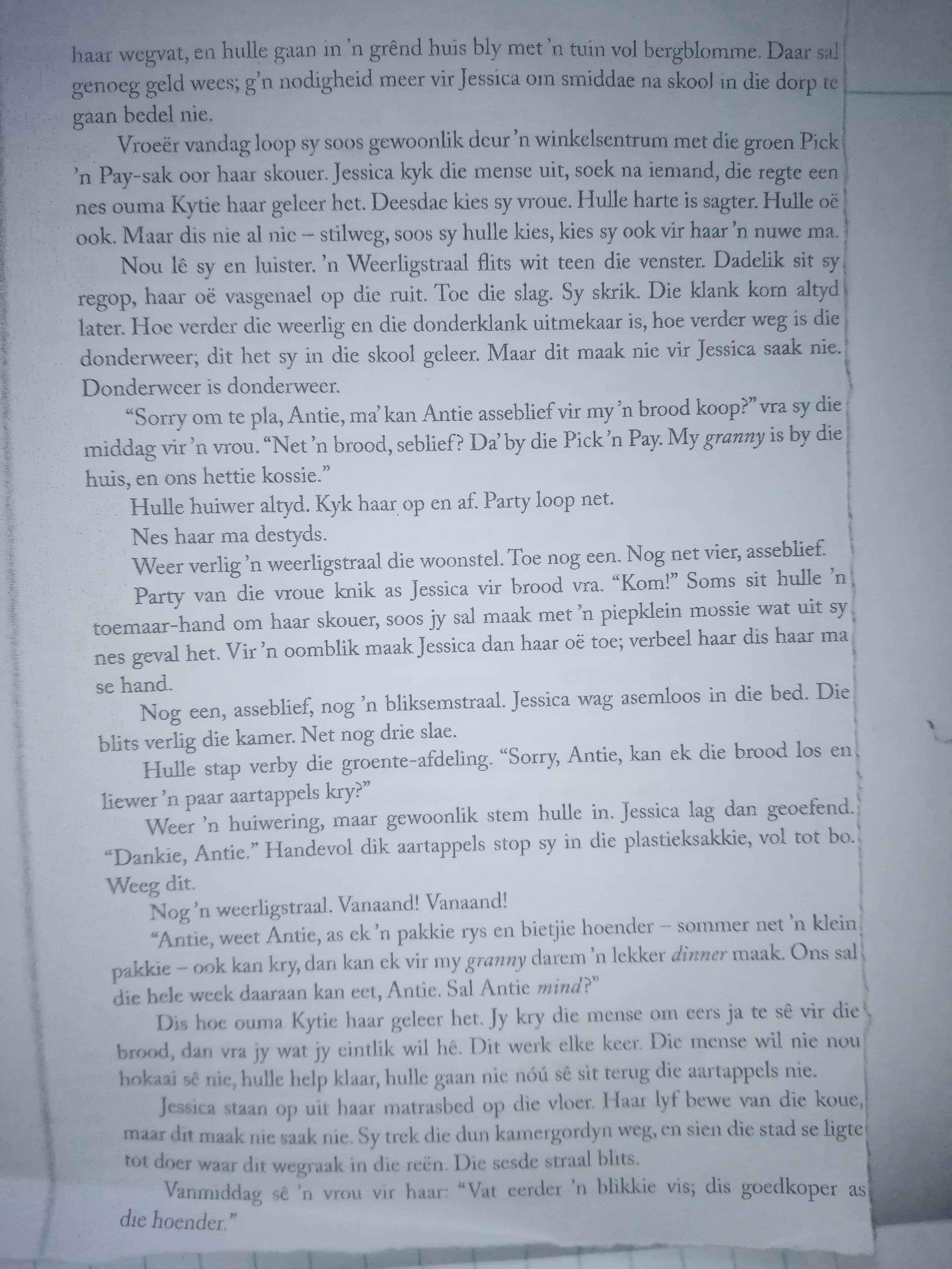 AFRIKAANS EAT GRAAD 11 TAAK 5: | StudyX