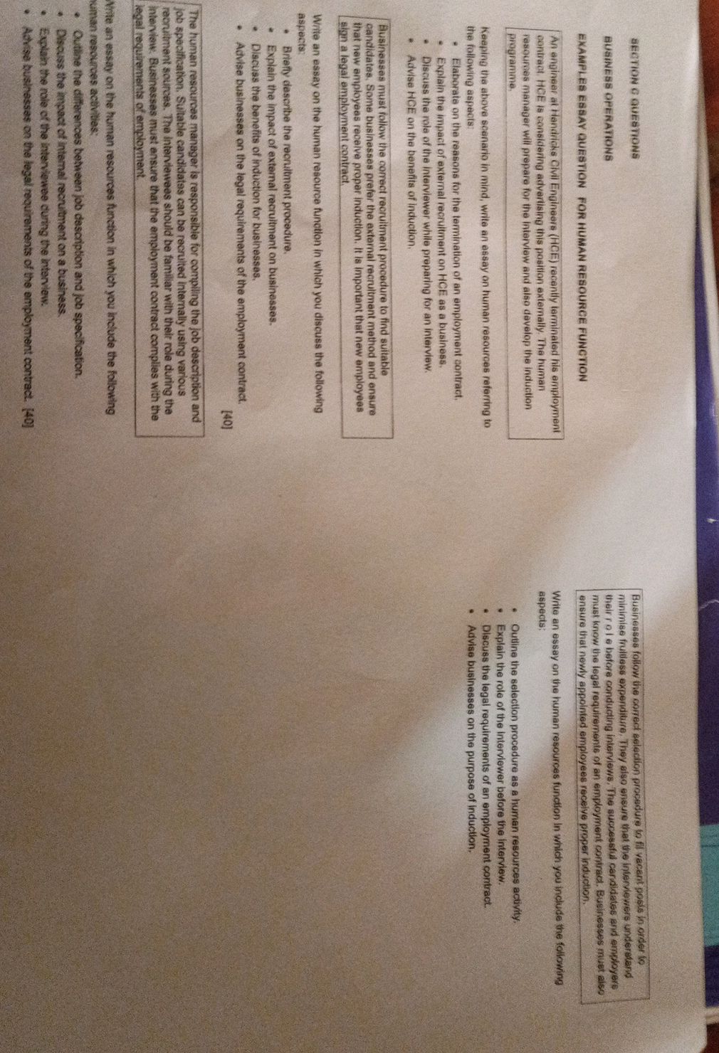 EXAMPLES ESSAY QUESTION FOR HUMAN RESOURCE | StudyX