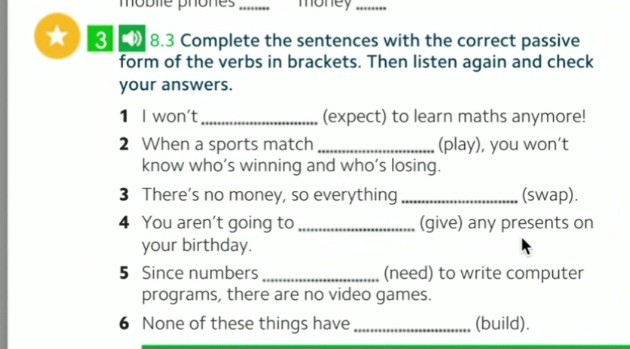 Complete the sentences with the correct | StudyX