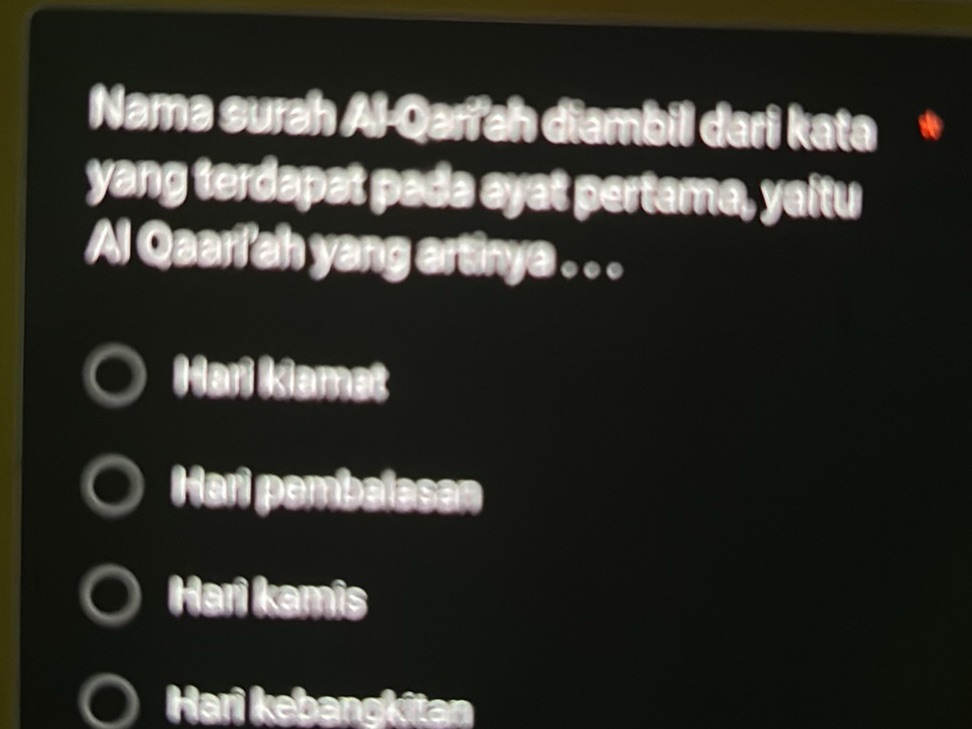 Nama surah Al-Qari'ah diambil dari kata yang | StudyX