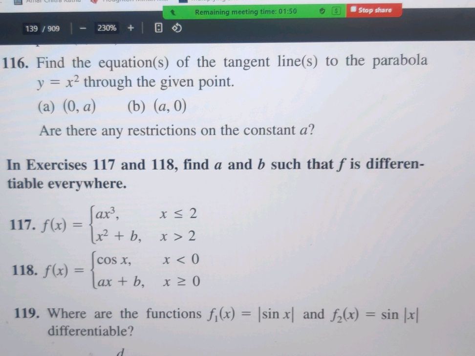 116. Find the equation(s) of the tangent | StudyX