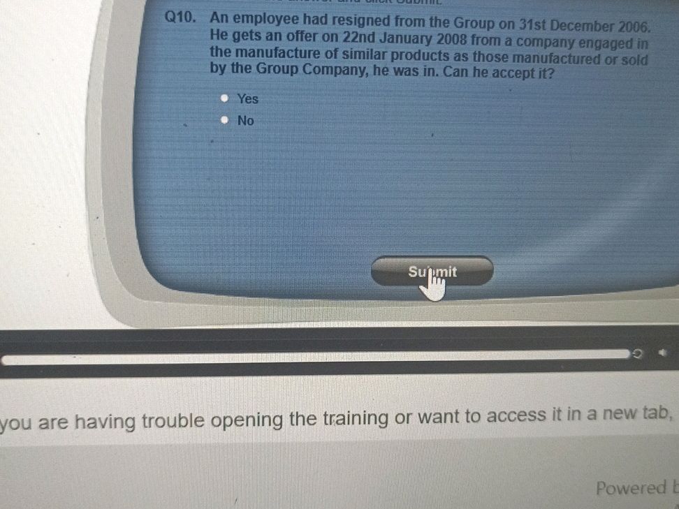 Q10. An employee had resigned from the Group | StudyX