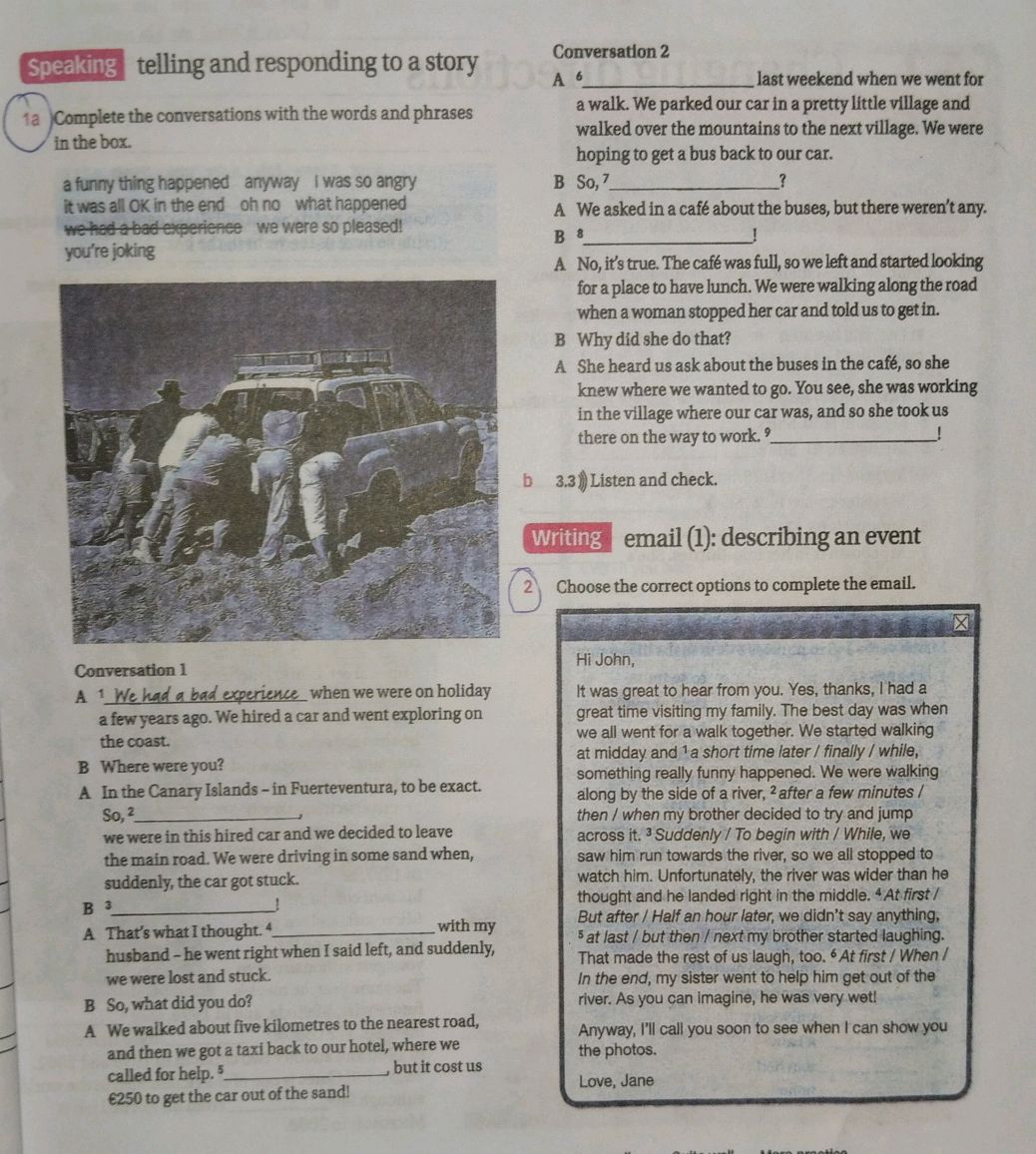 1a Complete the conversations with the words | StudyX