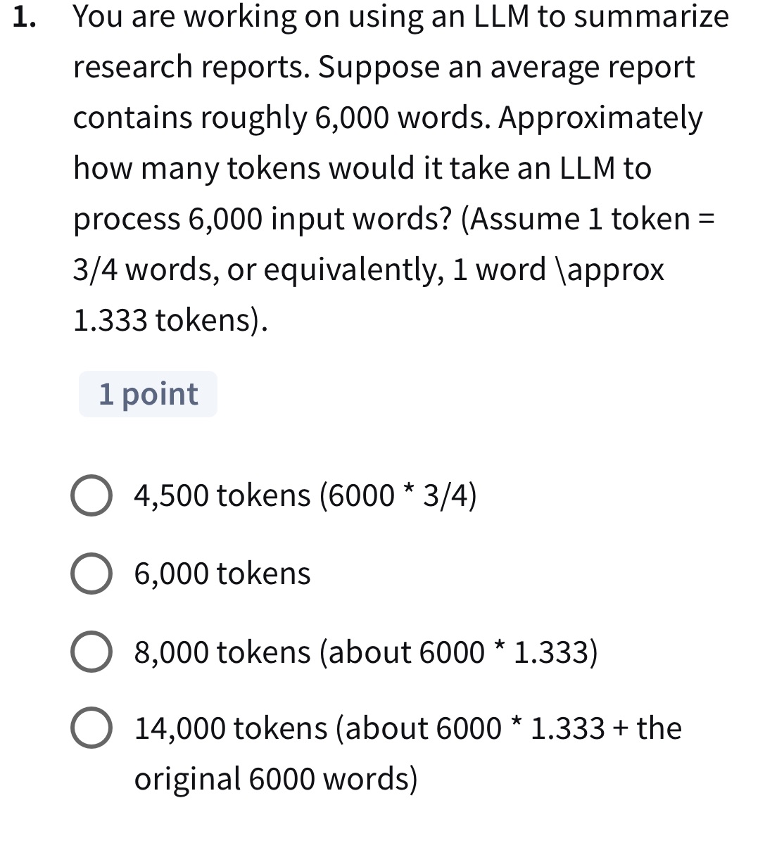 1. You are working on using an LLM to | StudyX