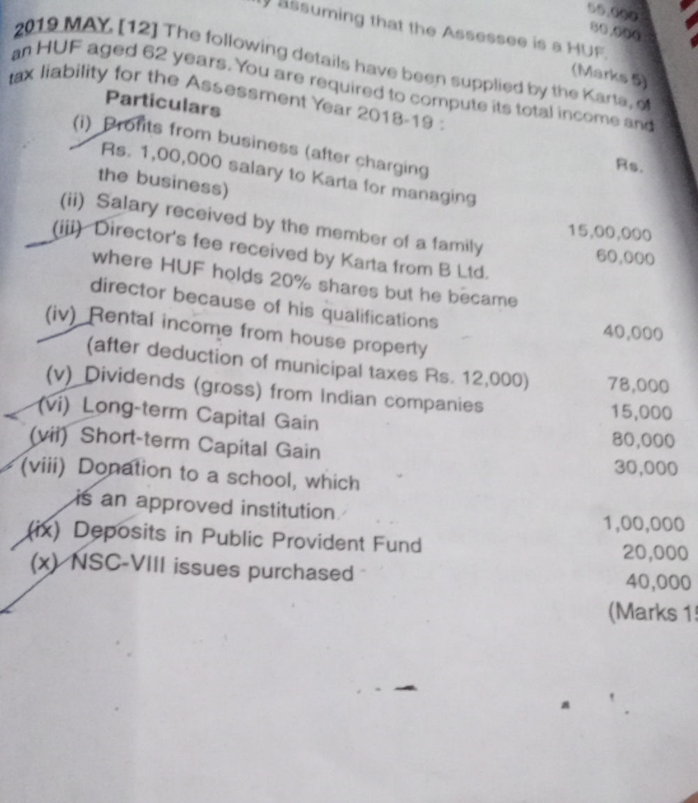 2019 MAY. [12] The following details have | StudyX