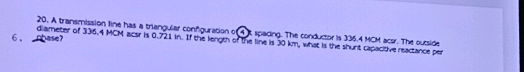 20. A transmission line has a triangular | StudyX