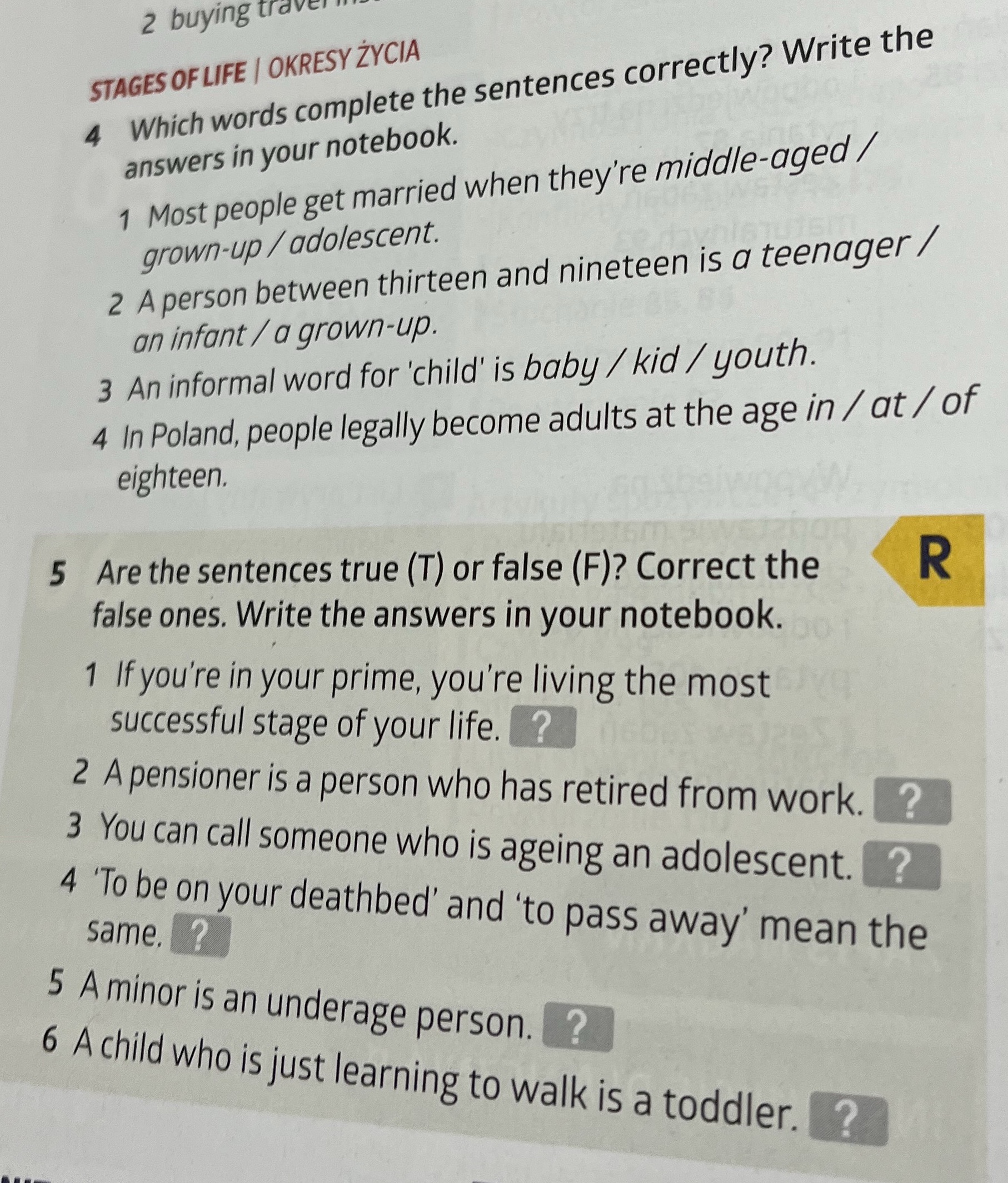 5 Are the sentences true (T) or false (F)? | StudyX