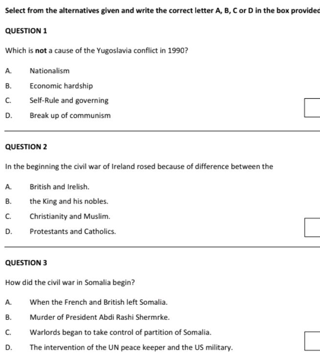QUESTION 1 Which is not a cause of the | StudyX