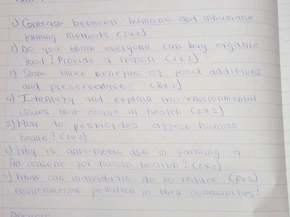 1) Contrast between humane and inhumane | StudyX