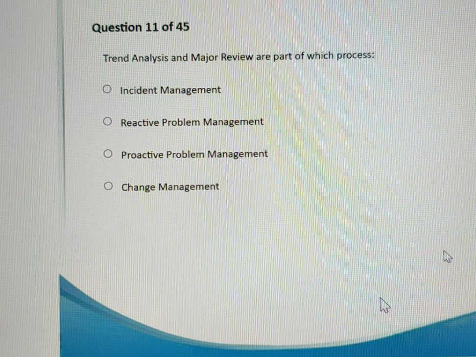 Question 11 of 45 Trend Analysis and Major | StudyX