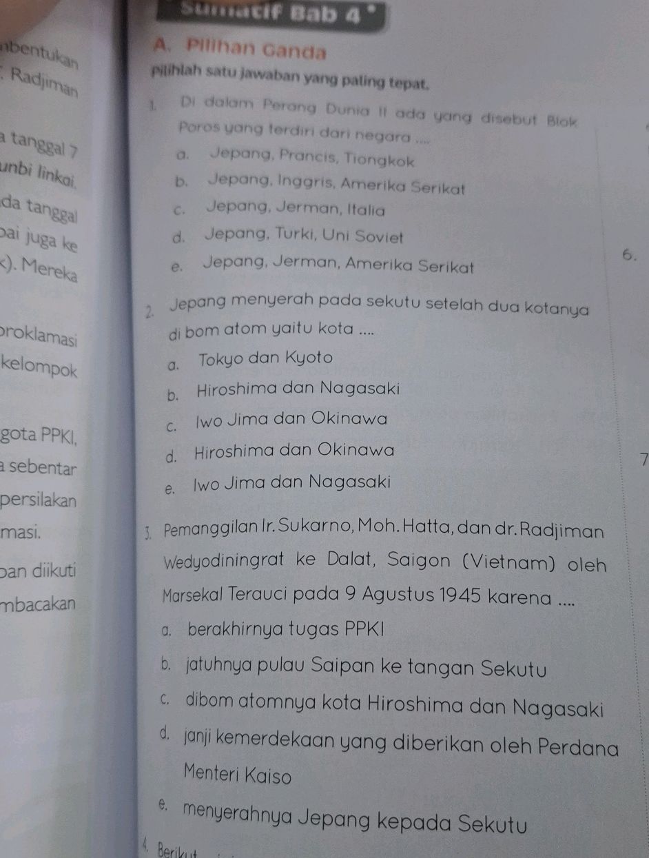 1. Di dalam Perang Dunia II ada yang disebut | StudyX