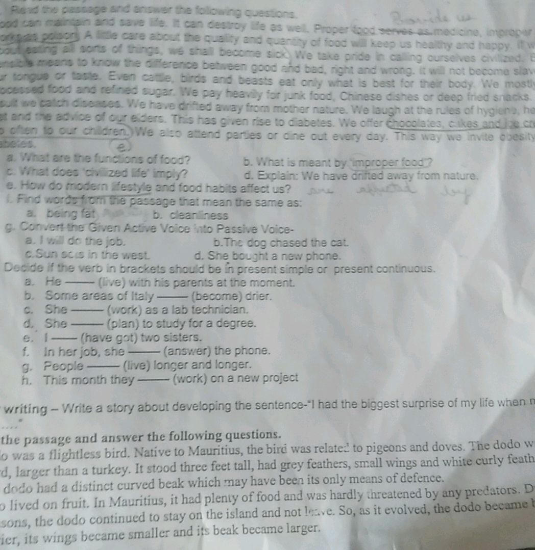 Read the passage and answer the following | StudyX