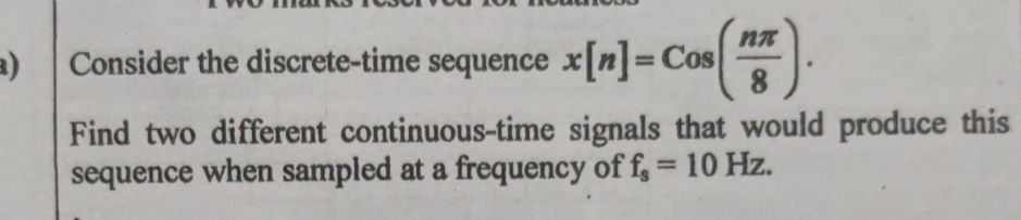 Consider the discrete-time sequence $x[n] = | StudyX