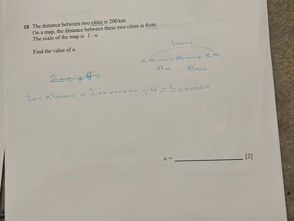 18 The distance between two cities is 200 | StudyX