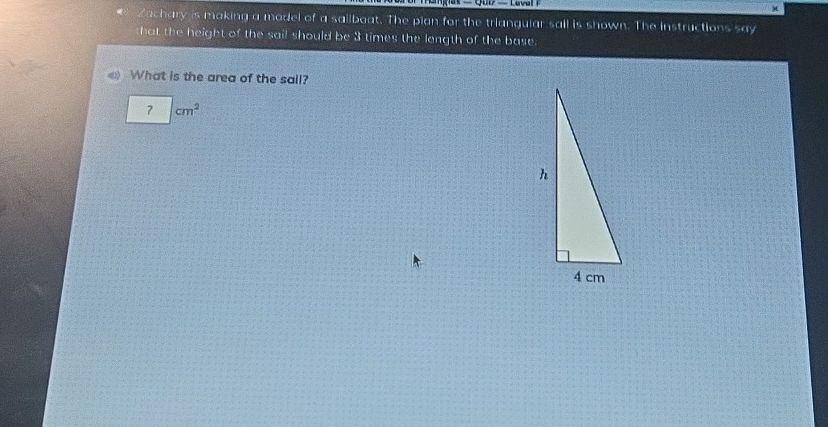 Zachary is making a model of a sailboat. The | StudyX