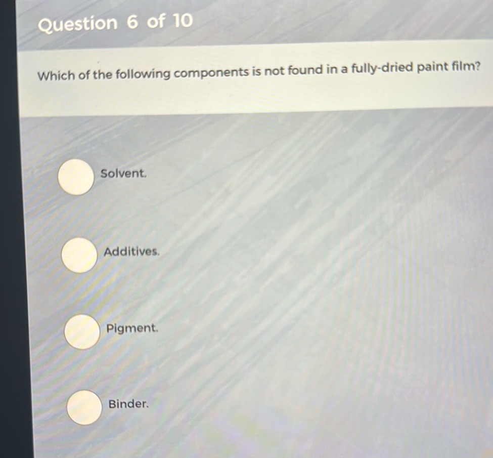 Which of the following components is not | StudyX