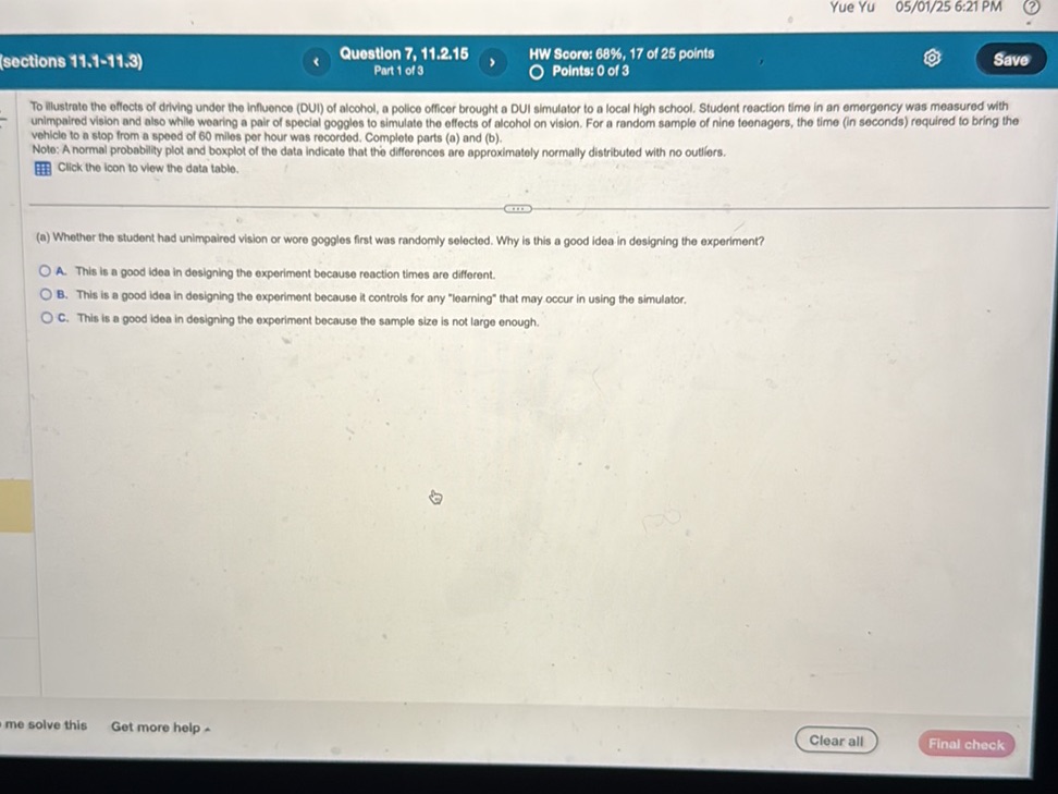 (a) Whether the student had unimpaired | StudyX