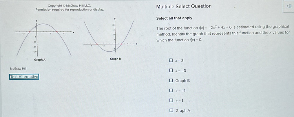 The root of the function \(f(x) = -2x^2 + 4x | StudyX