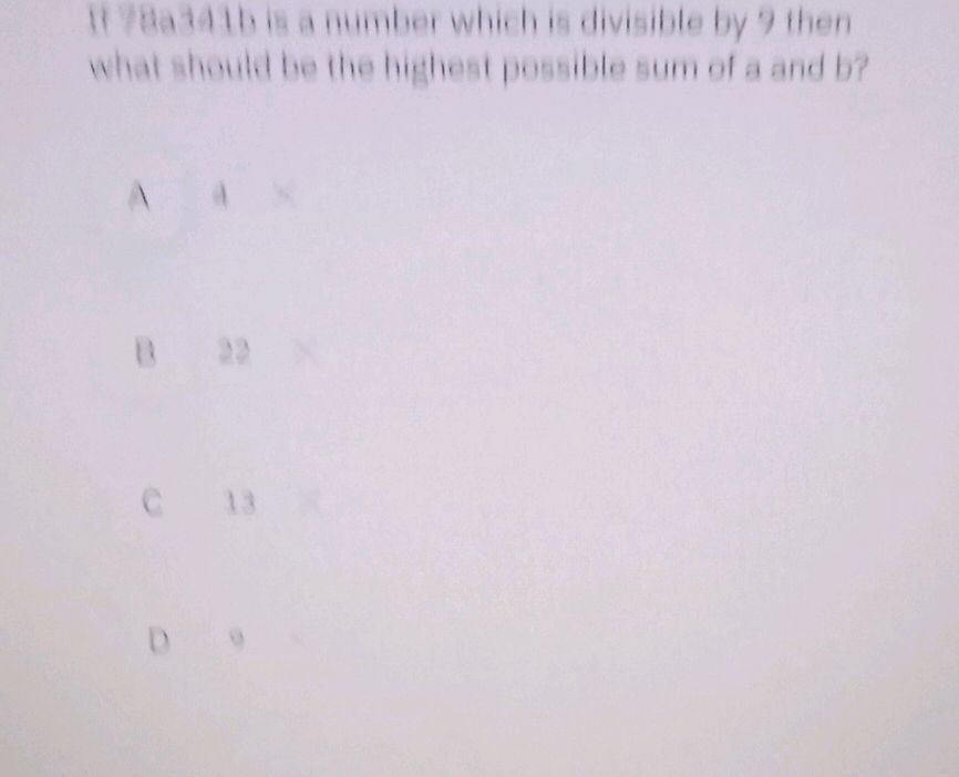 If 78a341b is a number which is divisible by | StudyX