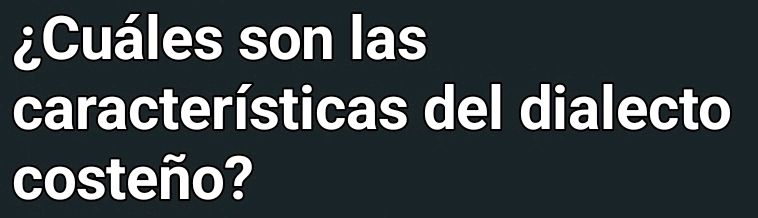 ¿Cuáles son las características del dialecto